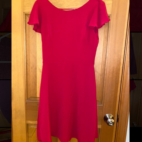 Dresses | Raspberry Dress Worn Once With Cute Ruffle Details | Poshmark